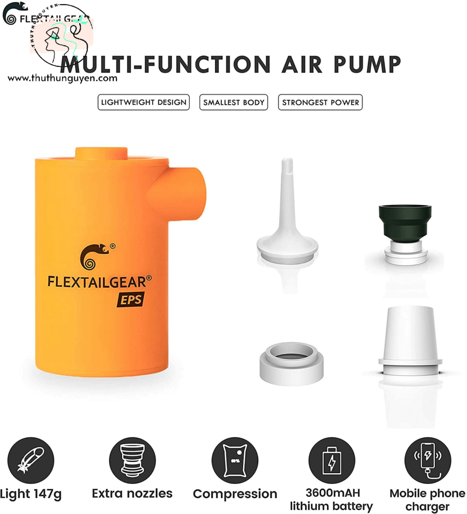 Bơm hơi sạc điện Flextailgear 2 chiều | Motocamp.vn